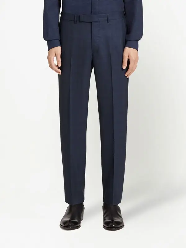 Zegna Centoventimila Single-breasted Wool Suit - Blue