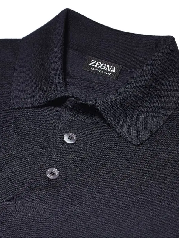 Zegna Cashseta Polo Shirt - Blue