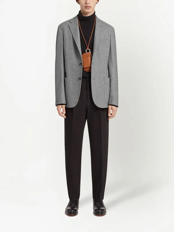 Zegna Trofeo Single-breasted Cashmere Jacket - Grey