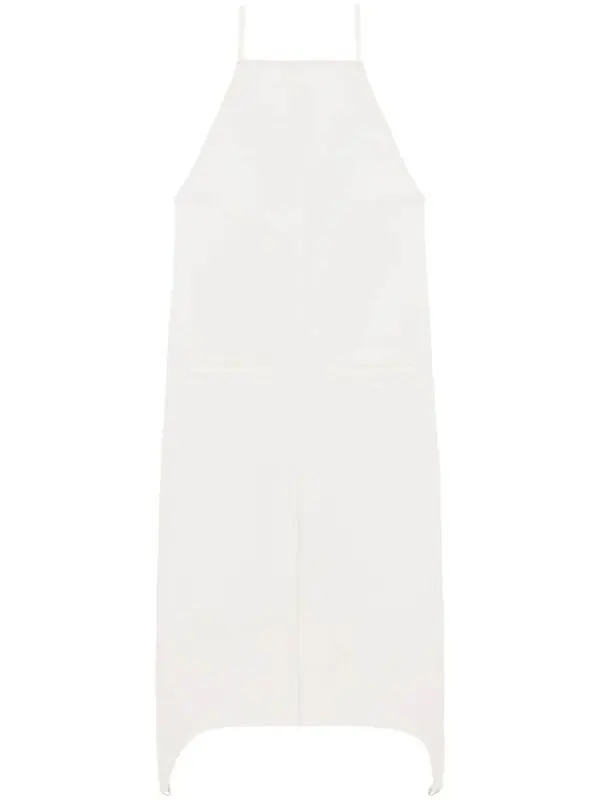 COURREGES Square-neck Midi Dress - White