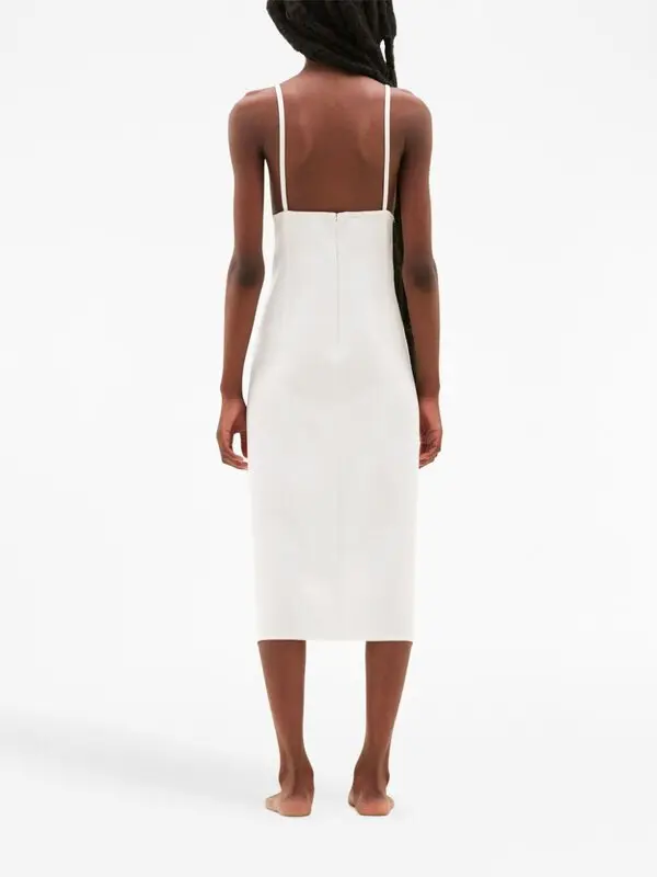 COURREGES Square-neck Midi Dress - White