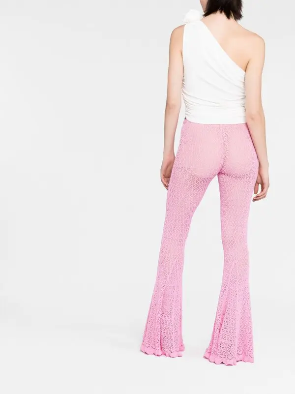 Blumarine Knitted Flared Trousers - Pink