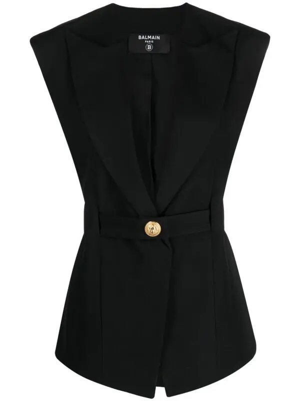 Balmain Sleeveless Single-breasted Jacket