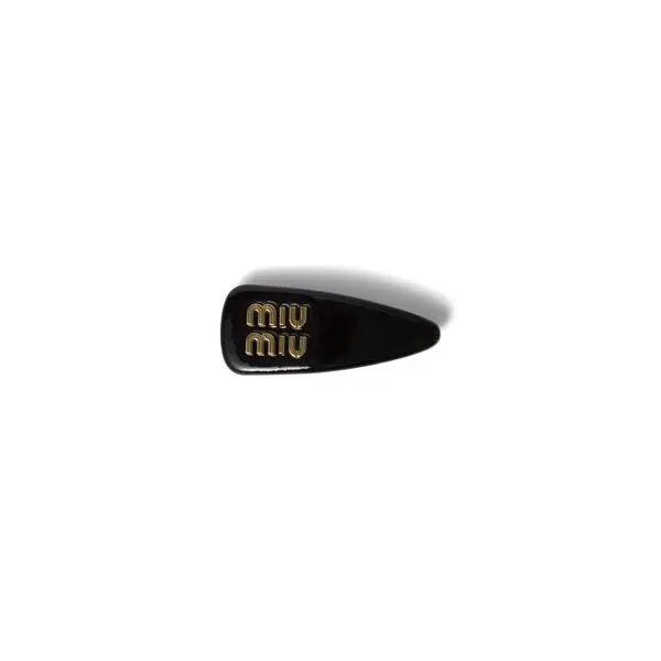 Miu Miu Velvet Hair Clip - Black