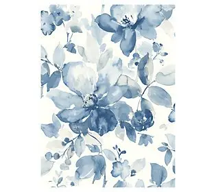 NEXTWALL Watercolor Flower Peel-and-stick Wallp Aper - One-color
