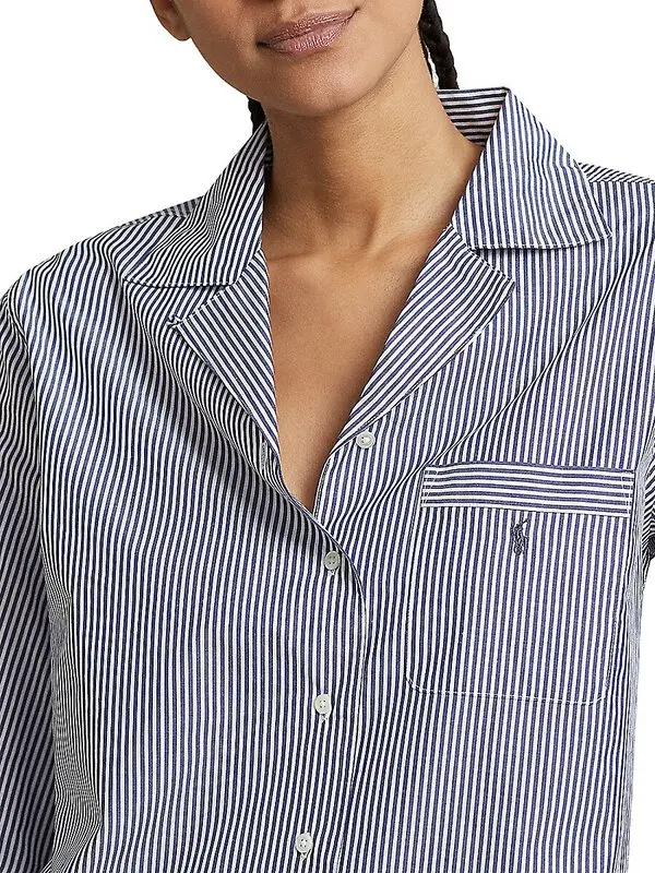 Ralph Lauren Bailey Striped Long Pajama Set