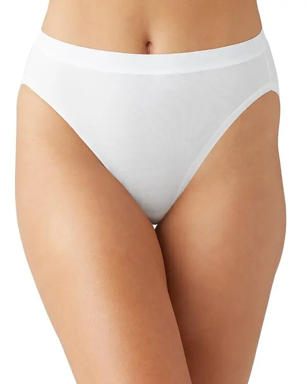 Wacoal Understated Cotton High Cut - White