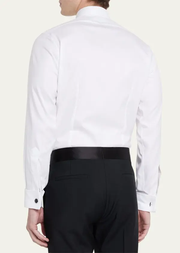 Charvet Slim Fit Covered Placket Dress Shirt - White