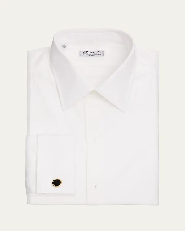 Charvet Pique-bib French Cuff Dress Shirt