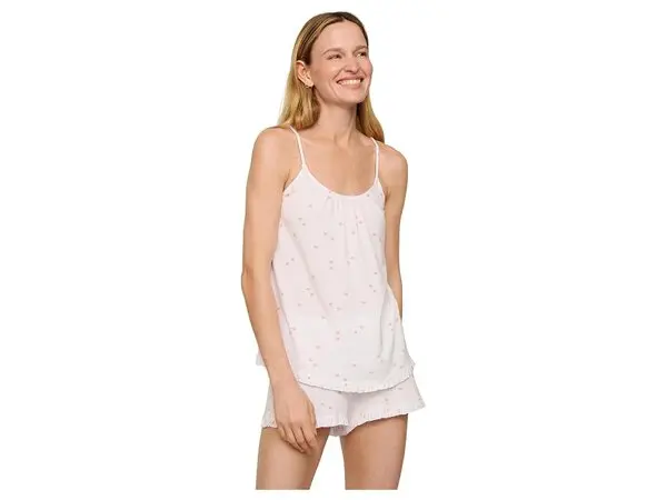 Eberjey Gisele Tenceltm Printed Modal Ruffle Cami Shortie Short Set Pajama Sets Petite Batik Denim - Pink