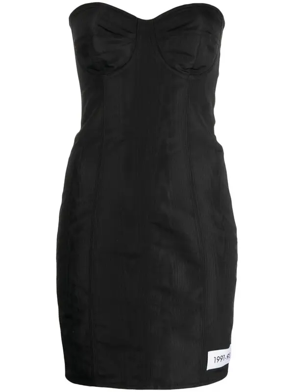 Dolce & Gabbana Moiré-faille Strapless Minidress