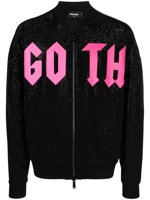 Dsquared2 Crystal-embellished Cotton Jacket - Black
