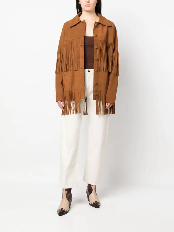 DANCASSAB Loretta Fringed Leather Jacket