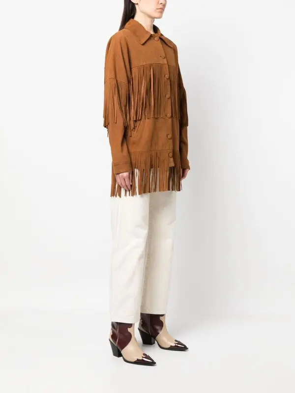 DANCASSAB Loretta Fringed Leather Jacket