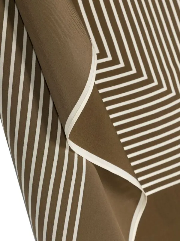 TOTEME Logo-print Silk Scarf - Brown