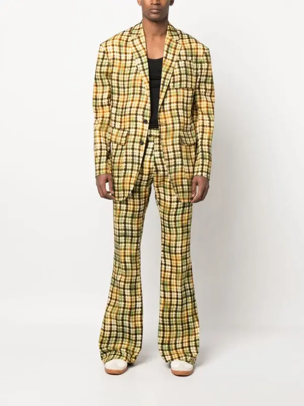 Dsquared2 Check-pattern Cotton Flared Trousers