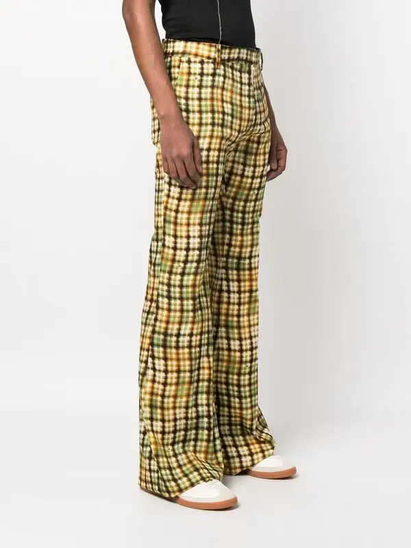 Dsquared2 Check-pattern Cotton Flared Trousers