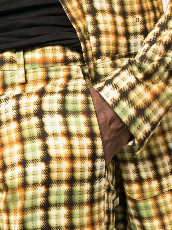 Dsquared2 Check-pattern Cotton Flared Trousers