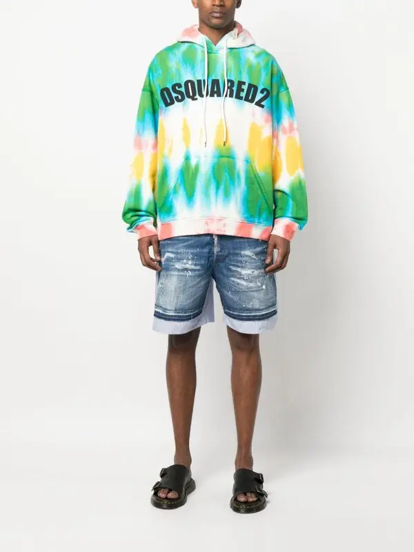 Dsquared2 Tie-dye Cotton Hoodie