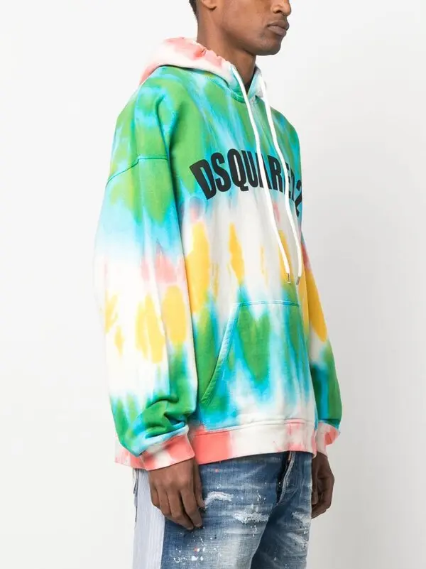 Dsquared2 Tie-dye Cotton Hoodie