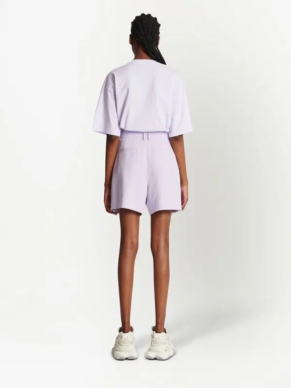 Balmain Piqué-weave High-waist Shorts