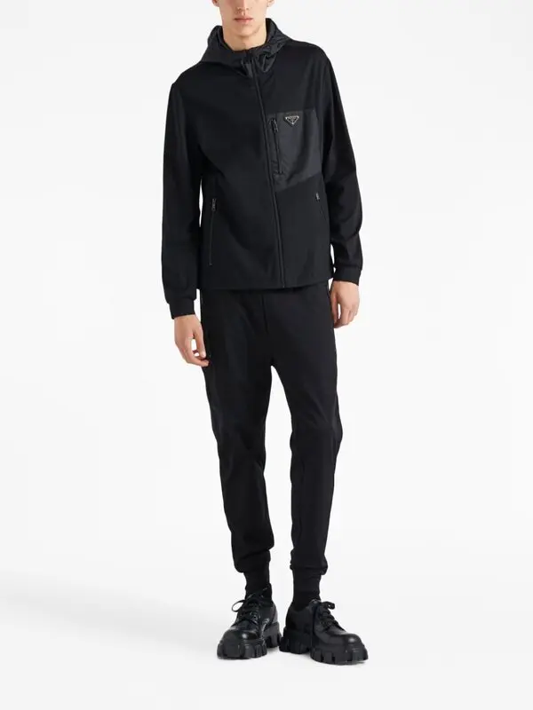 Prada Logo-plaque Slim-fit Trousers