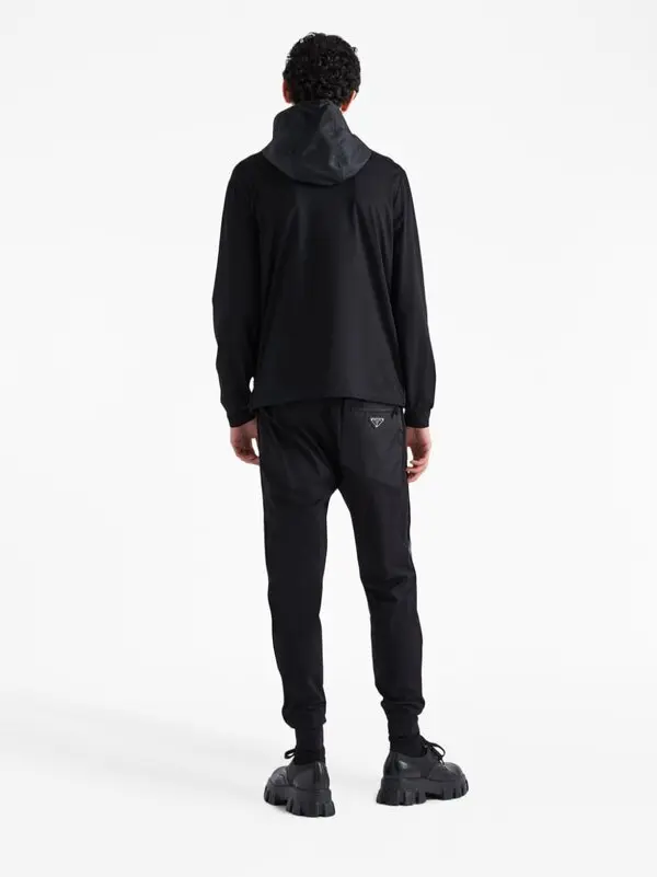 Prada Logo-plaque Slim-fit Trousers