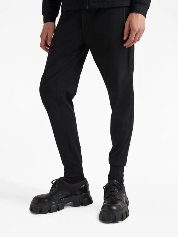 Prada Logo-plaque Slim-fit Trousers