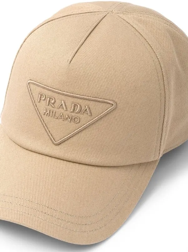 Prada Logo-embroidered Baseball Cap - Neutrals