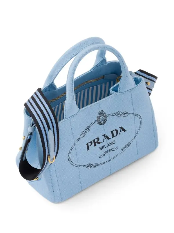 Prada Logo-print Canvas Tote Bag