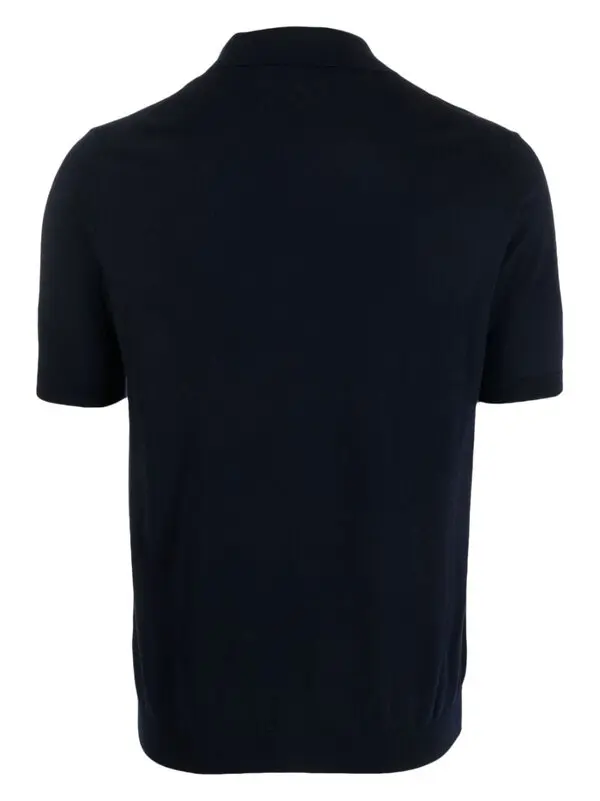BALLANTYNE Short-sleeve Cotton Polo Shirt - Blue