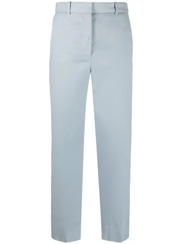 JOSEPH High Waisted Cropped Trousers - Blue