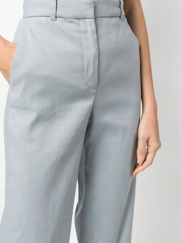 JOSEPH High Waisted Cropped Trousers - Blue
