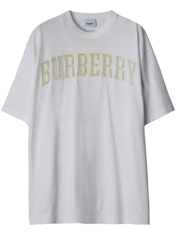 Burberry Lace Logo-detail Cotton T-shirt
