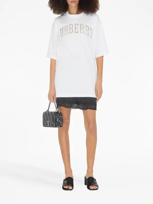 Burberry Lace Logo-detail Cotton T-shirt