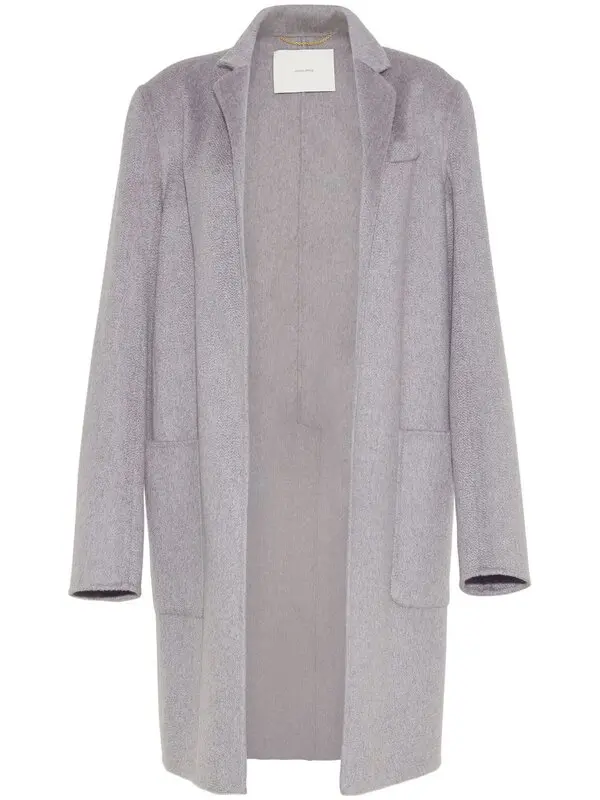 Adam Lippes Gina Open-front Cashmere Coat - Grey