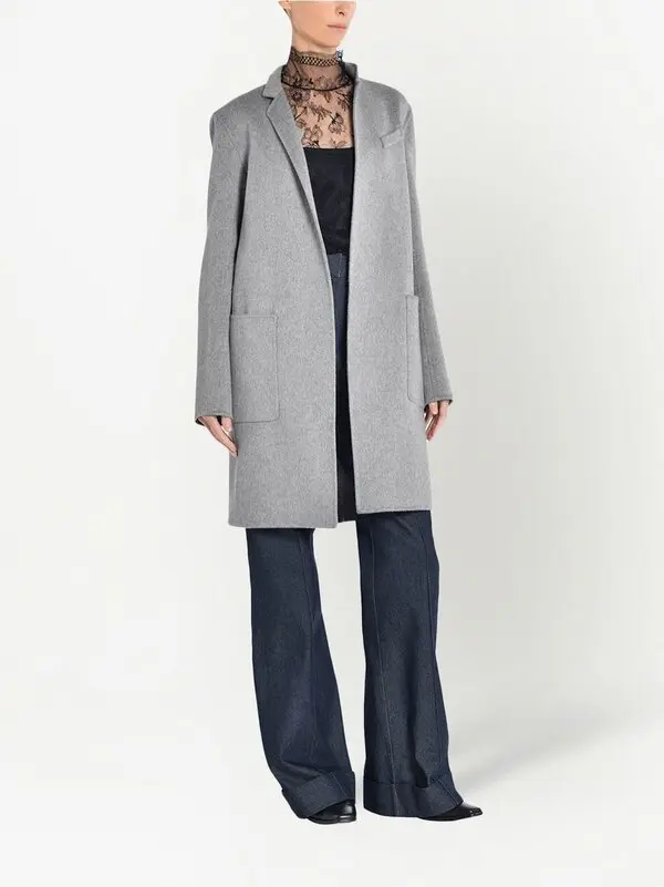 Adam Lippes Gina Open-front Cashmere Coat - Grey