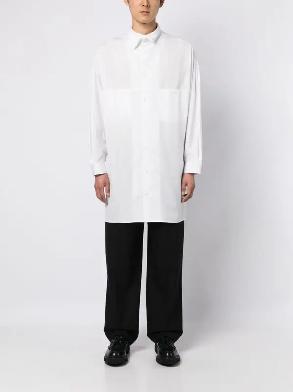 Yohji Yamamoto Panelled Slim-cut Cotton Shirt
