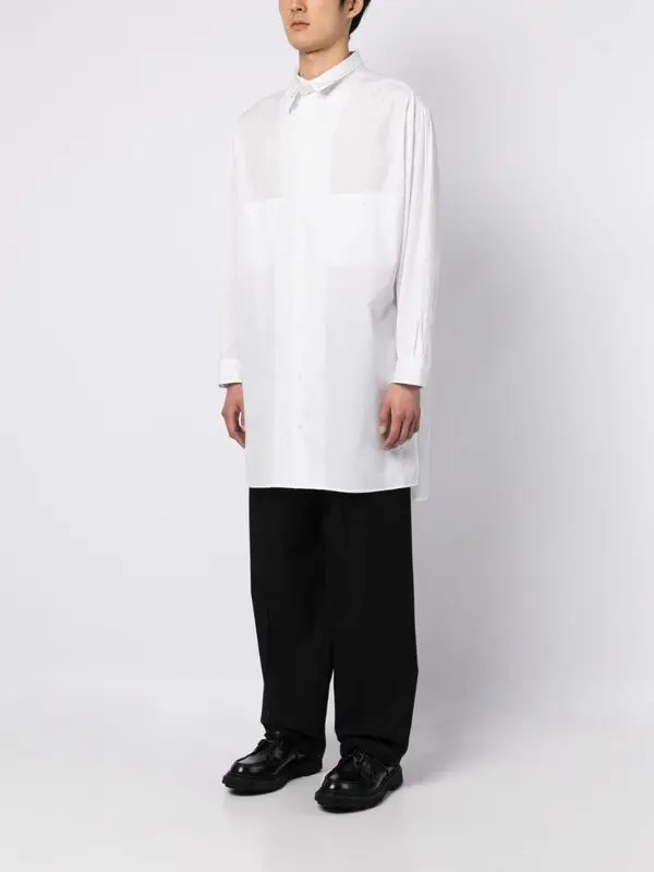 Yohji Yamamoto Panelled Slim-cut Cotton Shirt