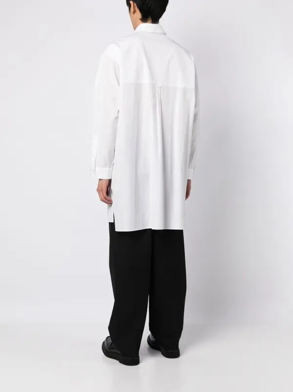 Yohji Yamamoto Panelled Slim-cut Cotton Shirt
