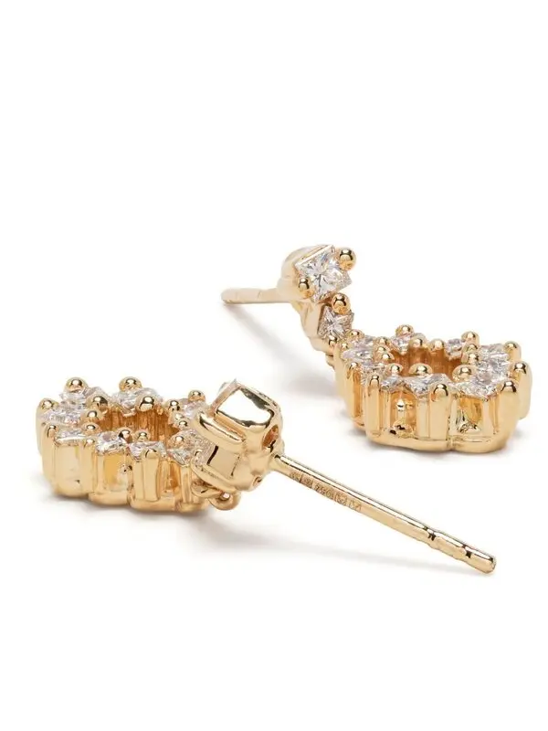 SUZANNE KALAN 18kt Yellow Diamond Drop Earrings