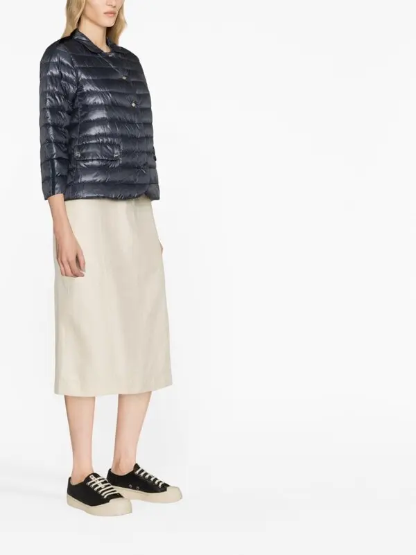Herno Quilted Jacket With Cropped Sleeves