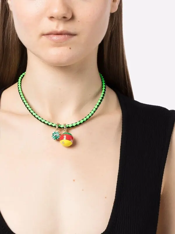 Lauren Rubinski Clover-pendant Cord Necklace