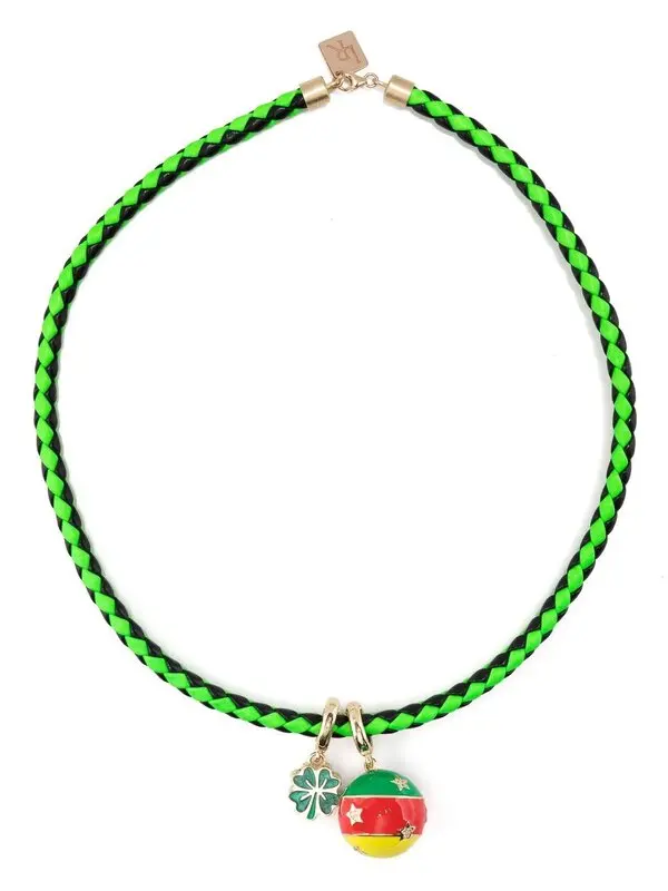 Lauren Rubinski Clover-pendant Cord Necklace