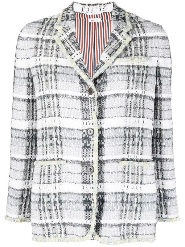 Thom Browne Tweed Single-breasted Jacket - Green