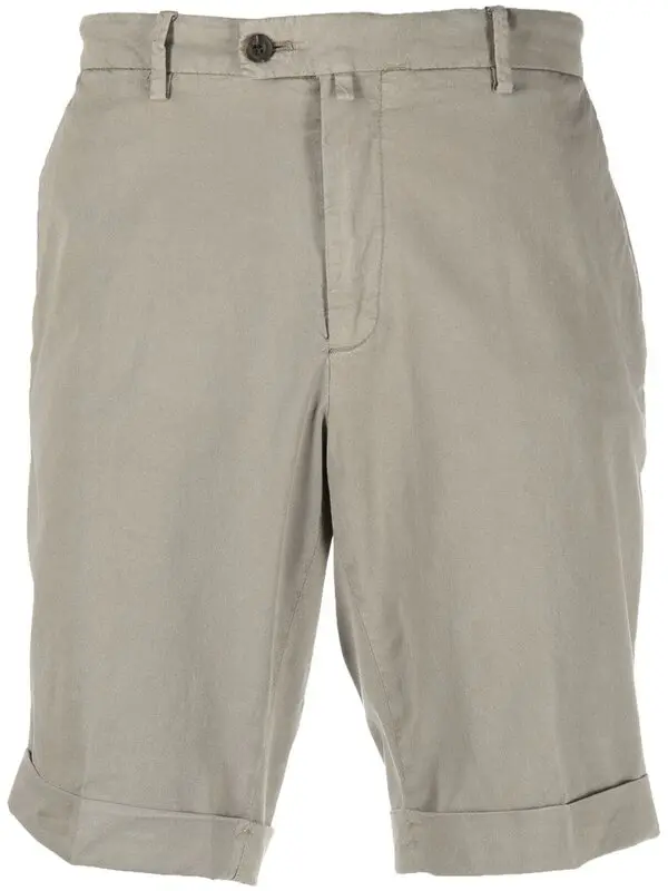Corneliani Cotton-lyocell Bermuda Shorts - Green