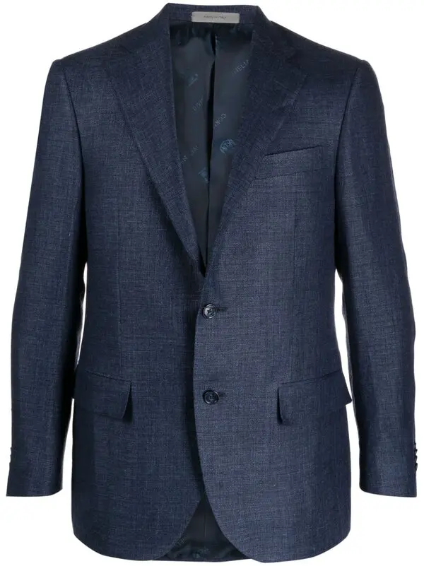 Corneliani Single-breasted Linen/flax Blend Blazer