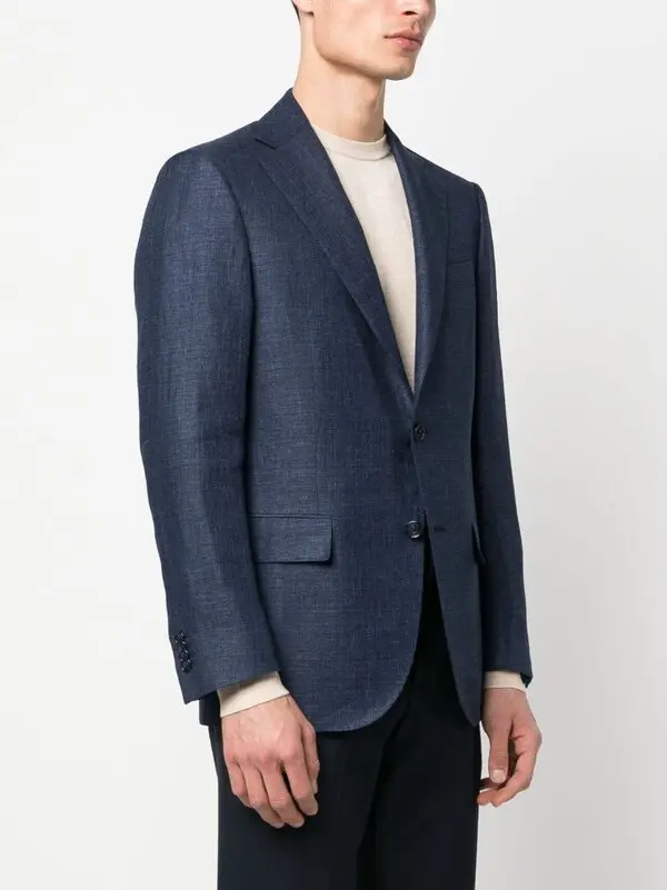 Corneliani Single-breasted Linen/flax Blend Blazer