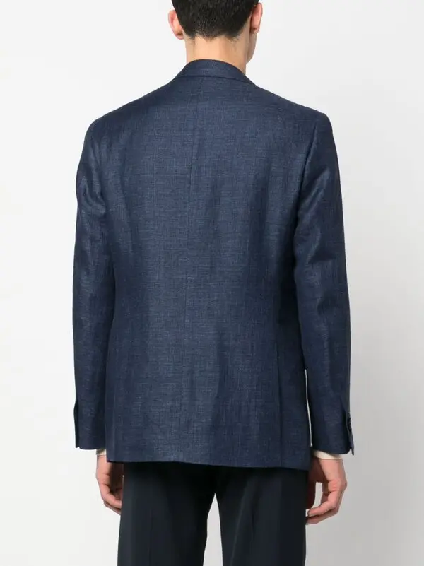 Corneliani Single-breasted Linen/flax Blend Blazer