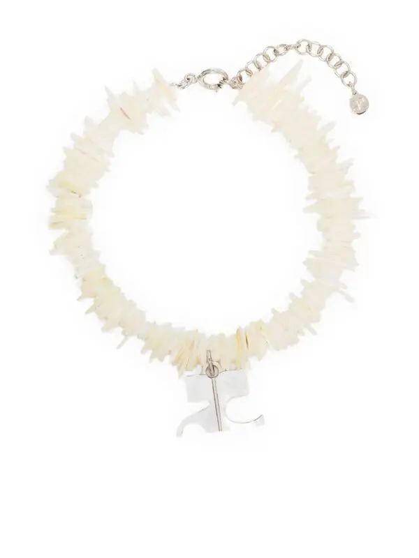 COURREGES Cheville Pearl Bracelet - Neutrals